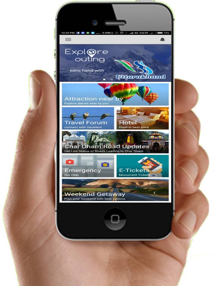 Mobile App - Explore Outing - An App that Travels with You